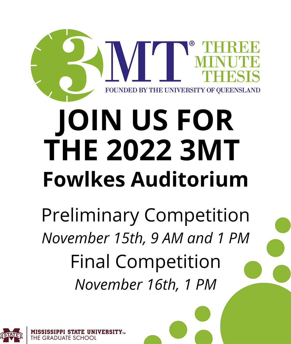 2022 Three Minute Thesis Competition | Mississippi State University